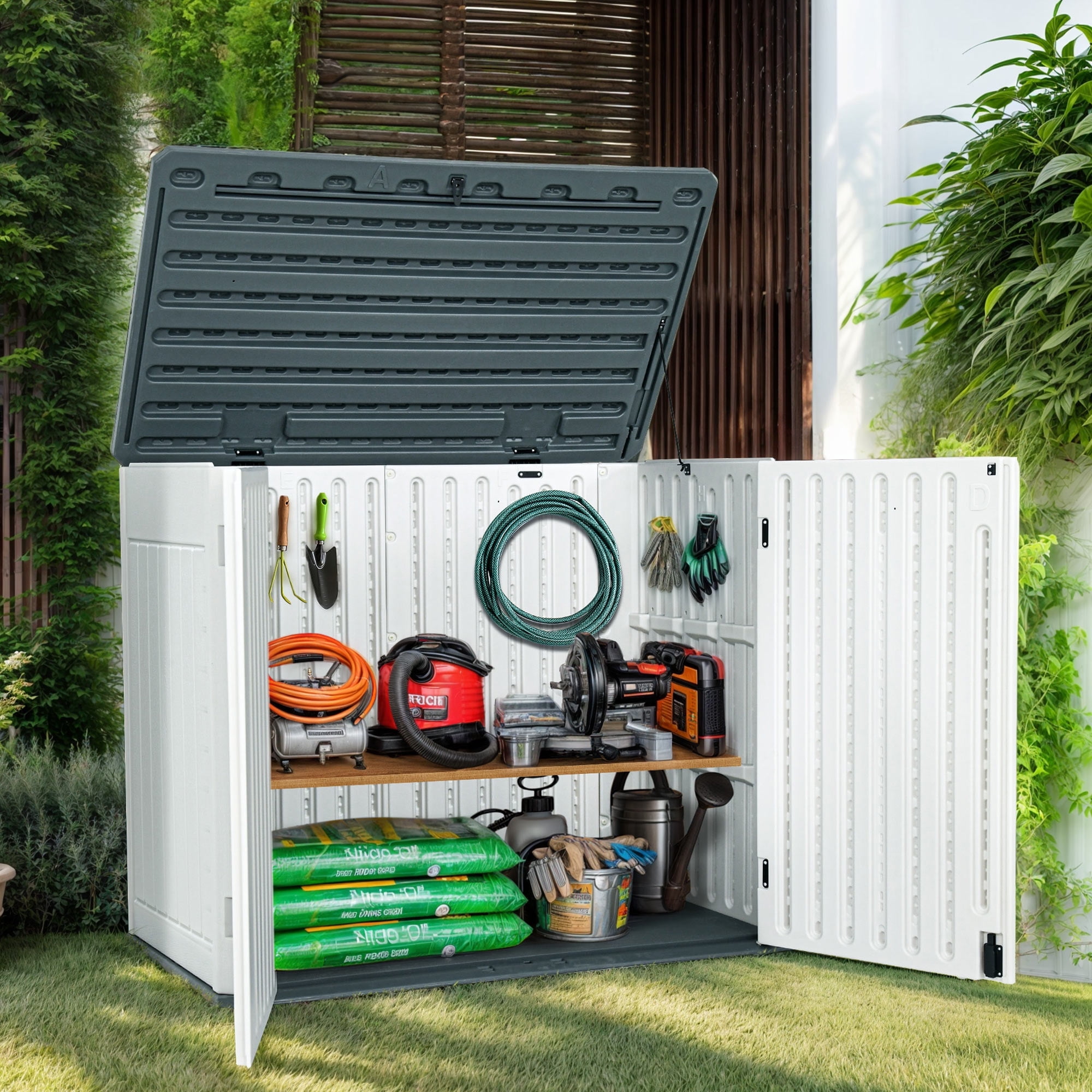 ModFusion Double Door, Lockable, Metal Support Rod, Floor, Indoor ...