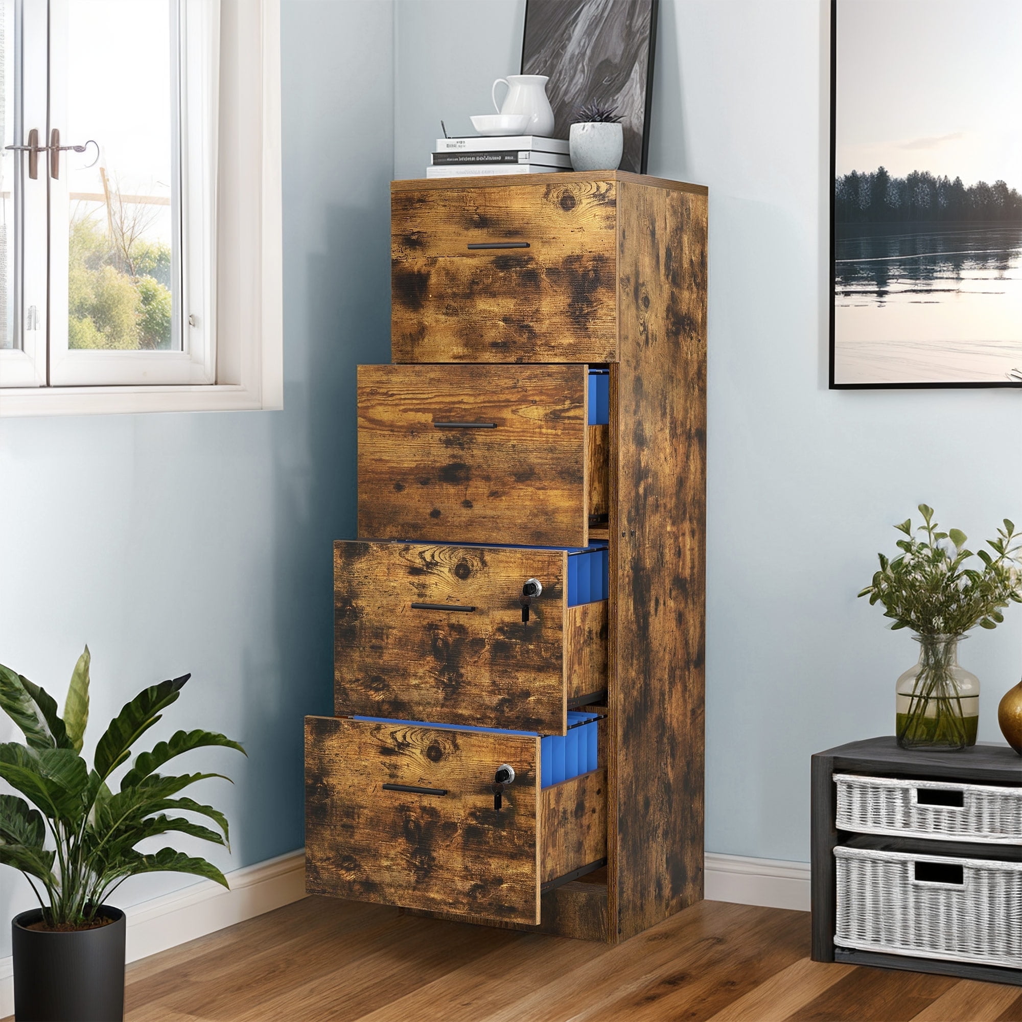 ModFusion File Cabinet, Lockable Drawer, Anti-Tip, Adjustable File Bar ...