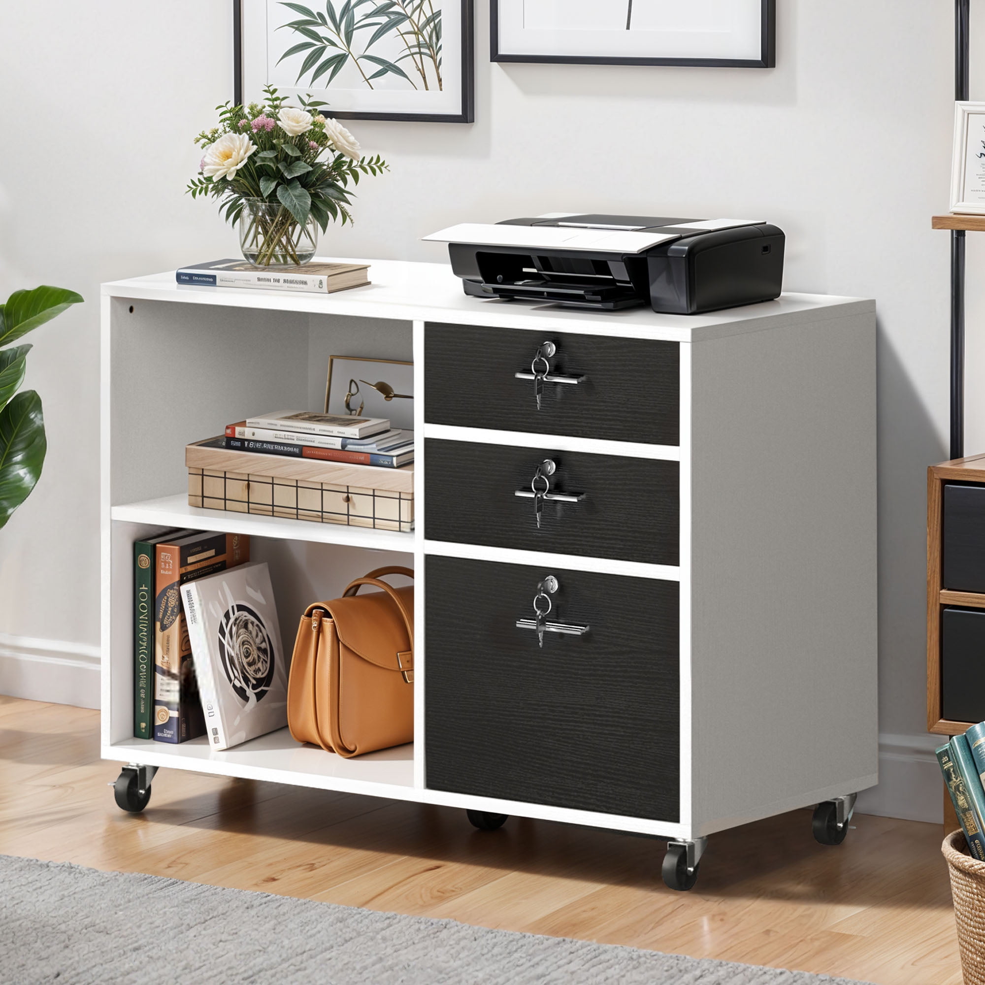 ModFusion Filing Cabinet with 3 Lockable Drawers, Waterproof ...