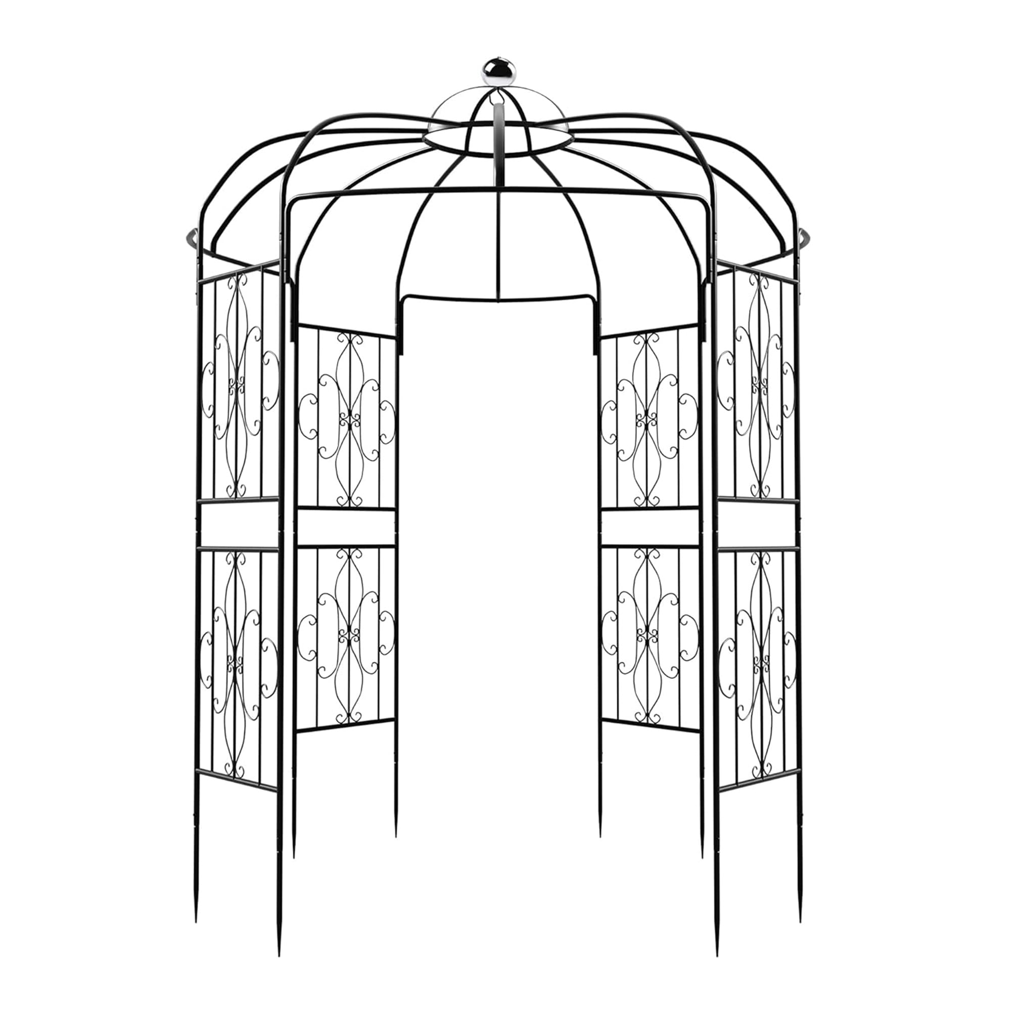 ModFusion Garden Arch with Spikes, Hanging Hooks, Rust-Resistant ...