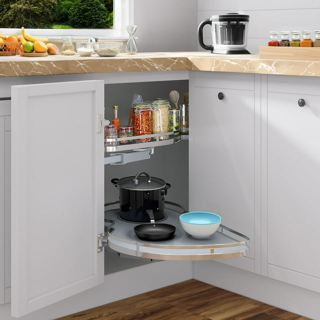 ModFusion 2 Shelf Pull Out Blind Kitchen Cabinet, Swing Tray Left Blind ...