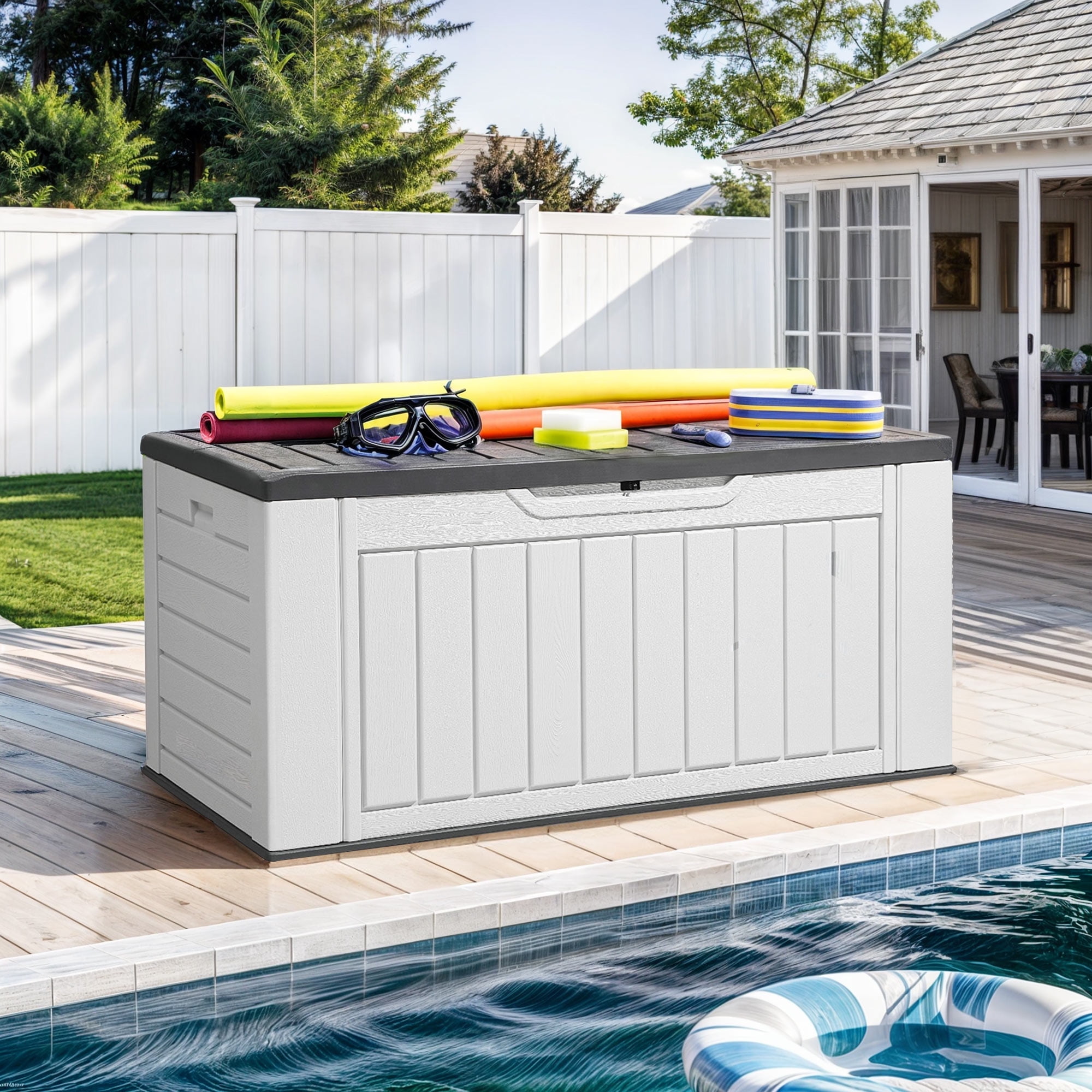 ModFusion 160 Gallon Outdoor Patio Deck Box – Waterproof & Durable ...