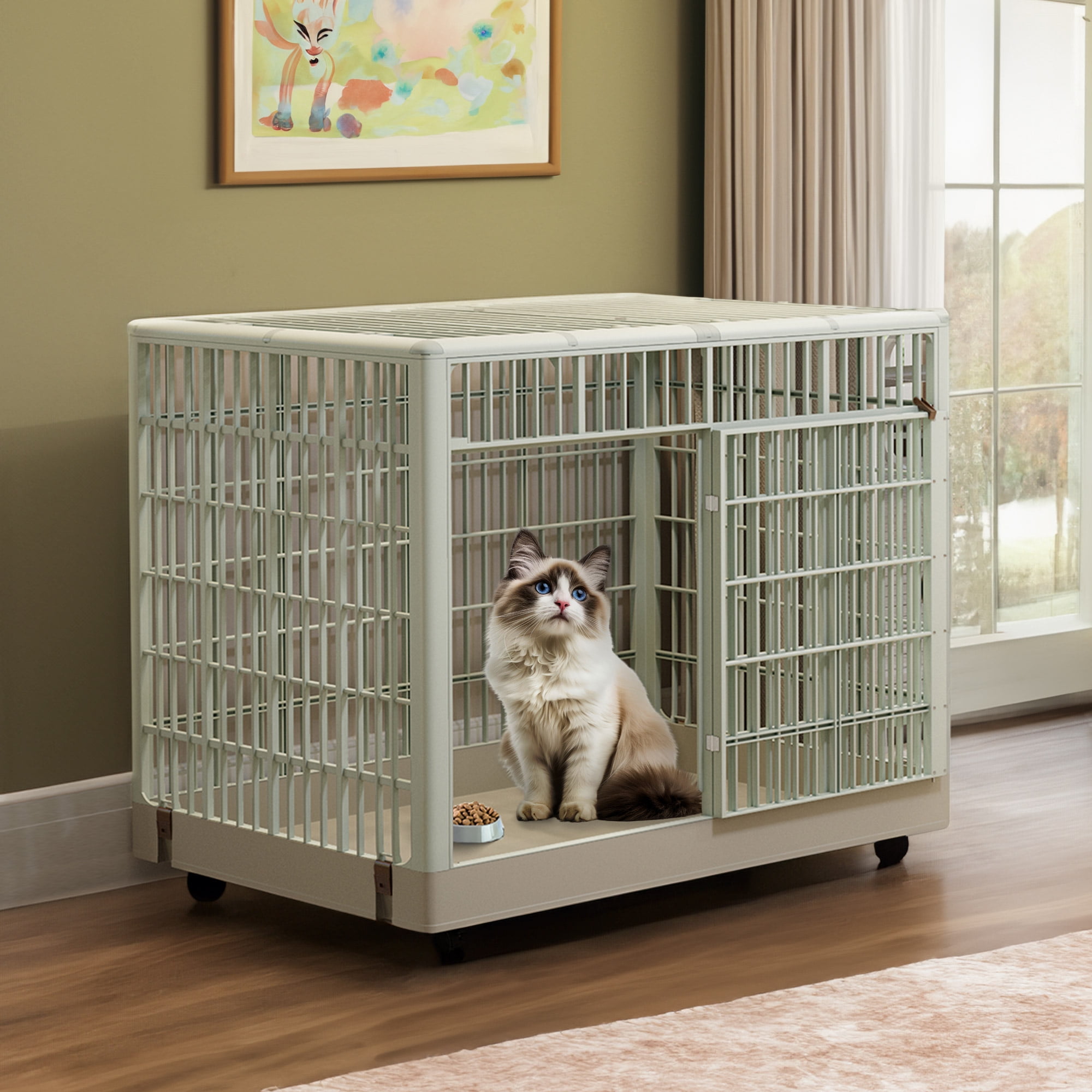 ModFusion Large 38-inch Pet Crate Kennel Cage for Medium-Sized Pets ...
