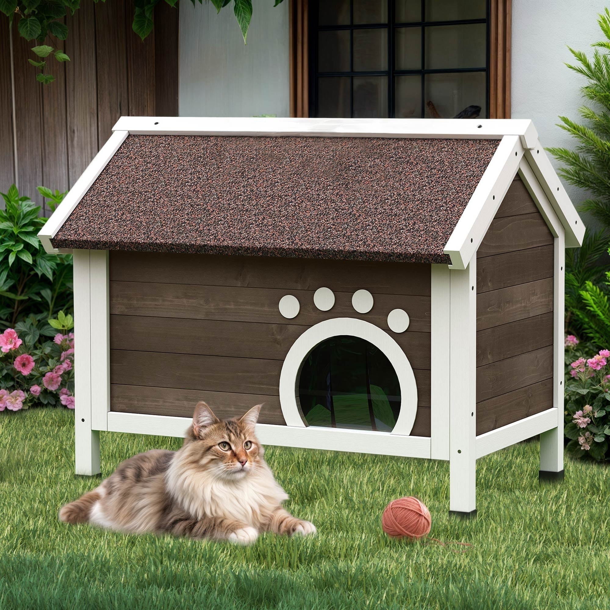 ModFusion Insulated Wooden Cat House with Polystyrene Insulation ...