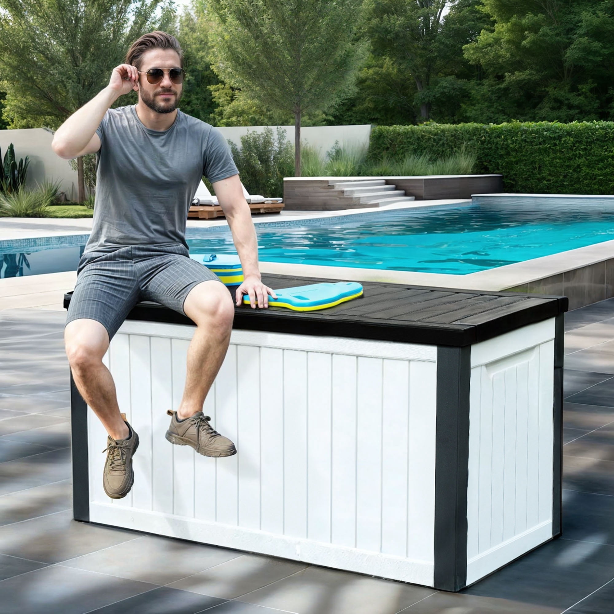 ModFusion Outdoor Storage 230 Gallon Large Capacity, Storage Deck Box ...