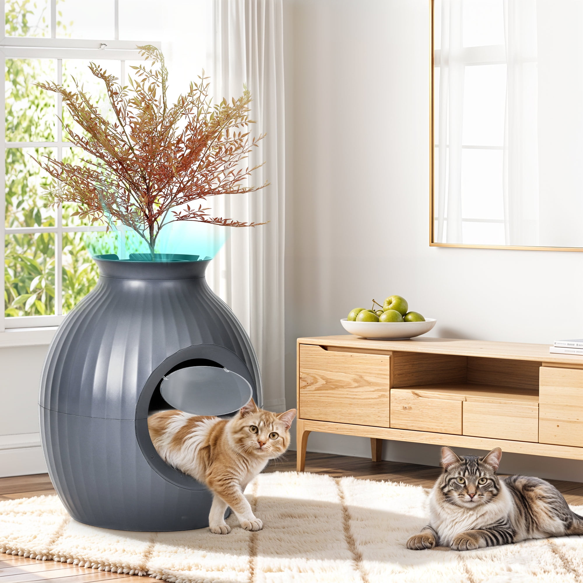 ModFusion Smart Plant Cat Litter Box: Stylish and Functional with ...