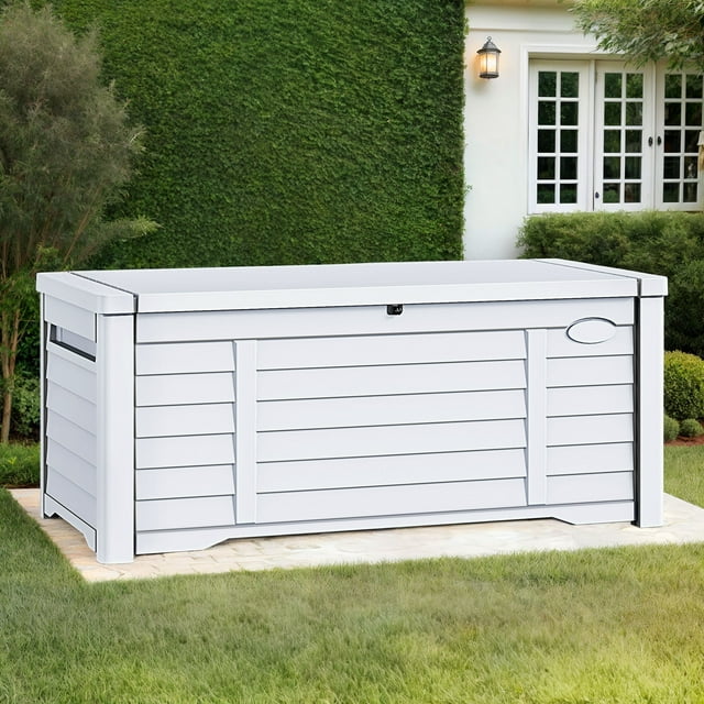 ModFusion Spacious 120 Gallon Louvered Outdoor Storage Container ...