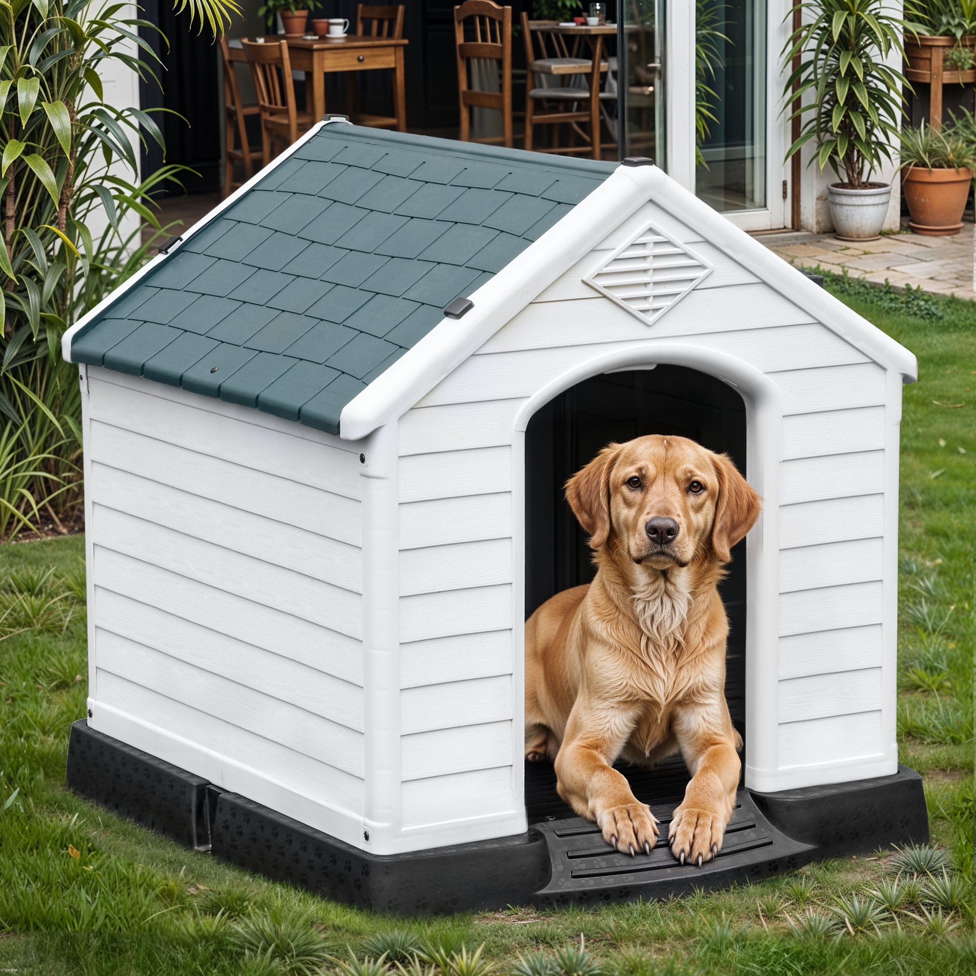 ModFusion 41" Sturdy Dog Kennel, Outdoor and Indoor Dog House ...