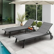 Kozyard Aluminum Beach Yard Pool Reclining Adjustable Chaise Lounge ...
