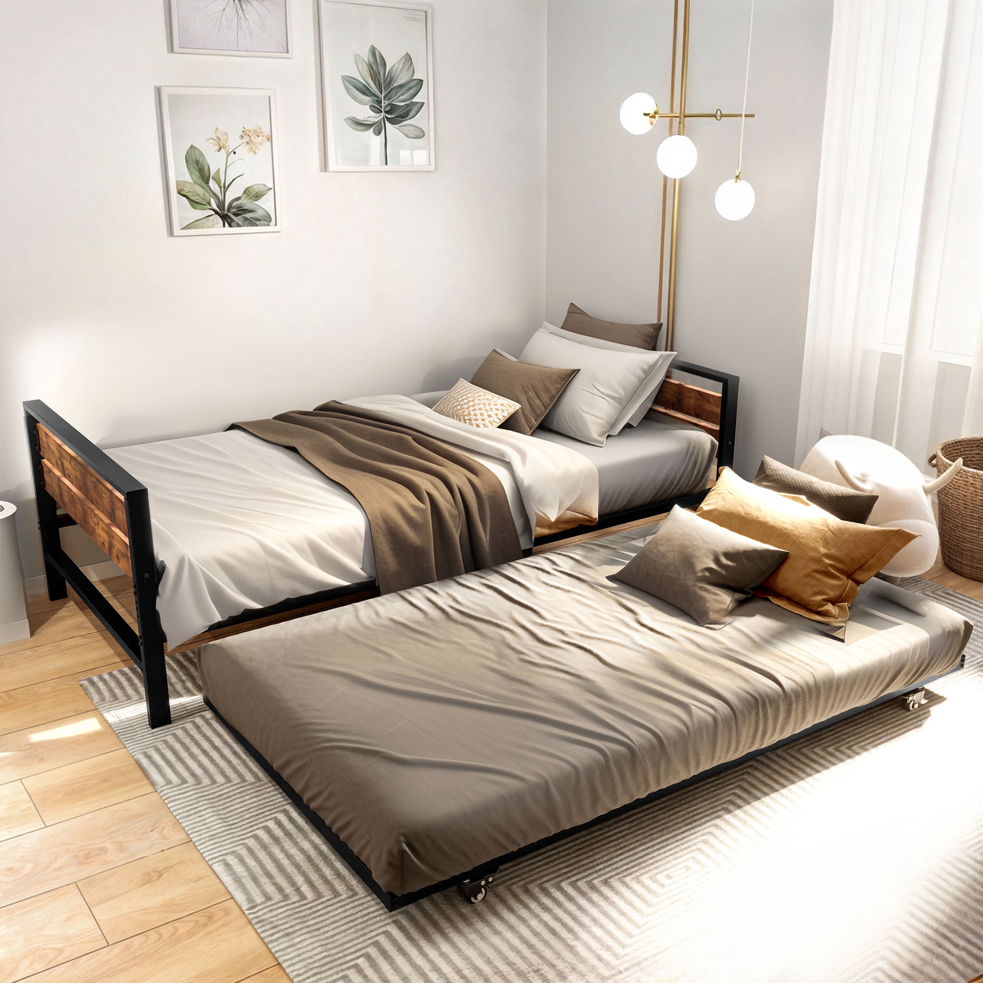 ModFusion -Twin Daybed with Pull Out Trundle / Steel Slat Support ...