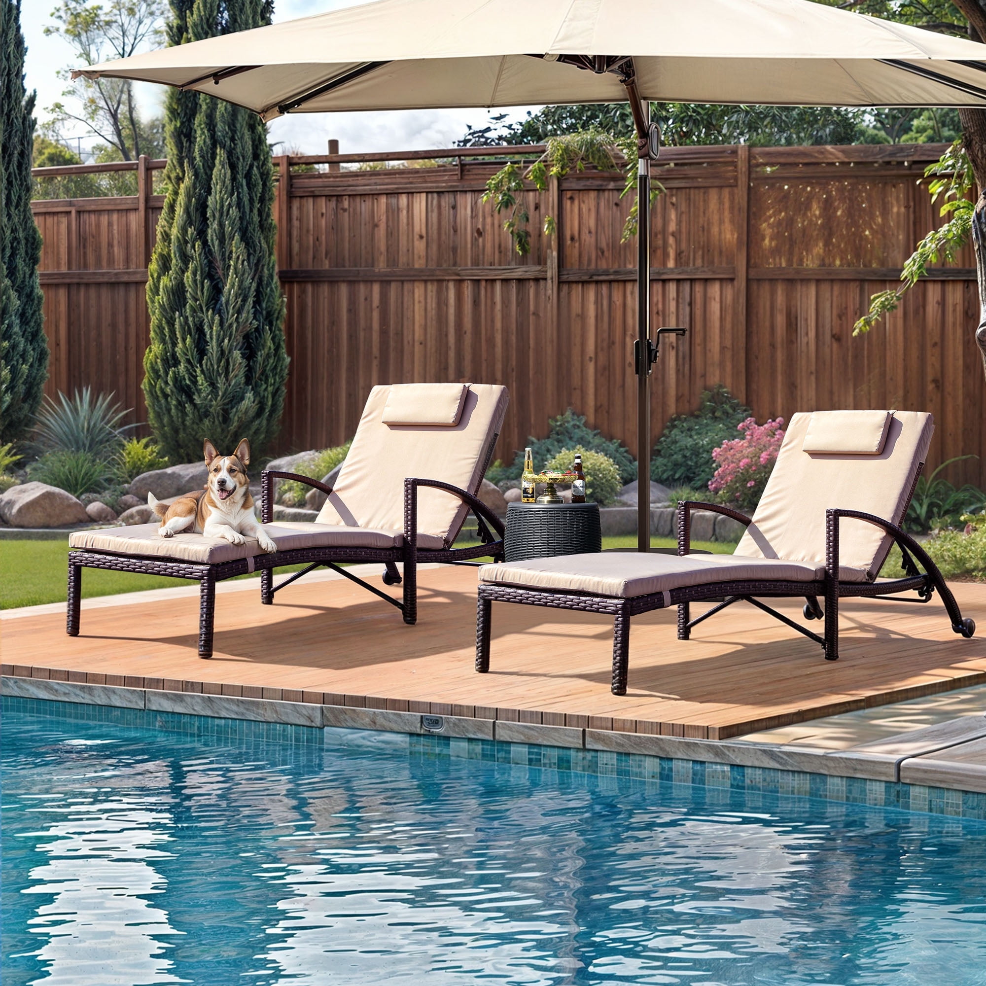 ModFusion Two-Piece Beach Chair Set: Nautical Style, Reclinable ...