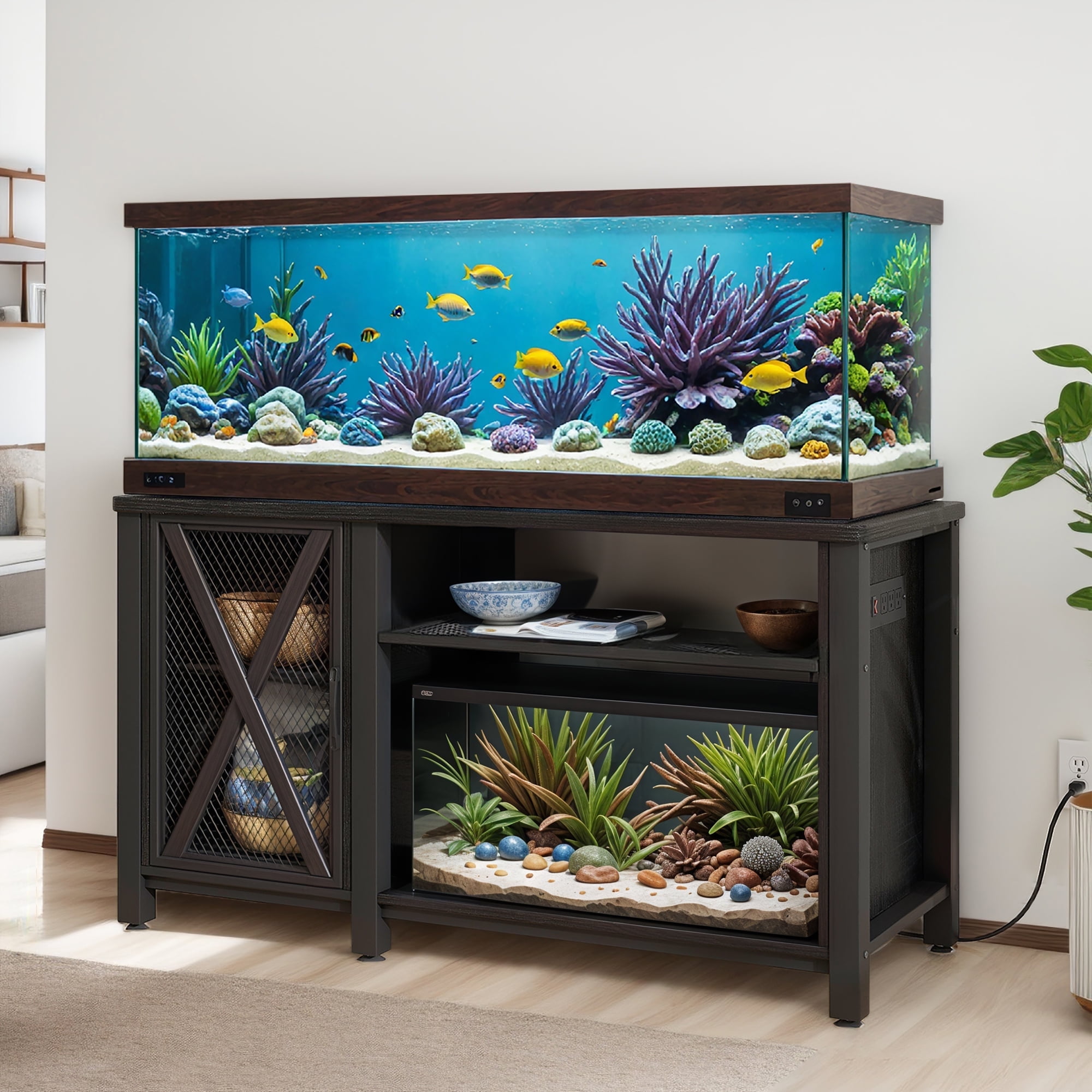 ModFusion Ultimate Black Aquarium Stand - Perfect for 50-75 Gallon ...