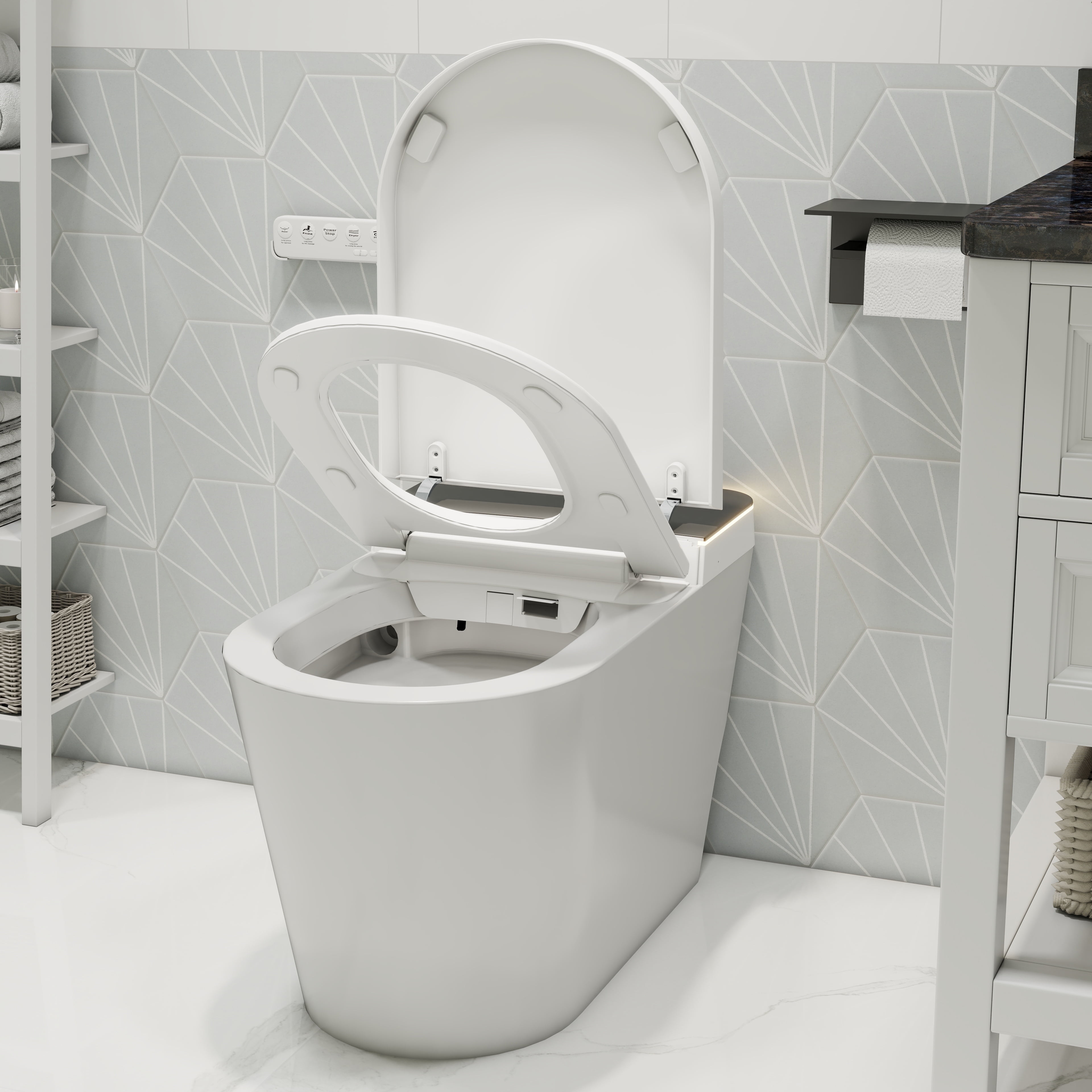 ModMakers Tankless Toilet, Auto Opening/Closing Modern Smart Toilet ...