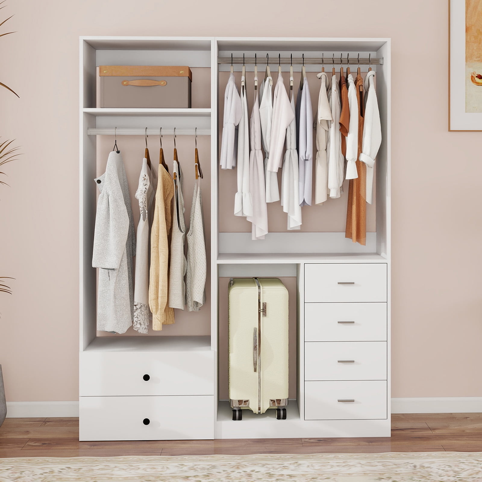 ModMakers Walk in Closet System, Large Storage Closet with Shelves and ...