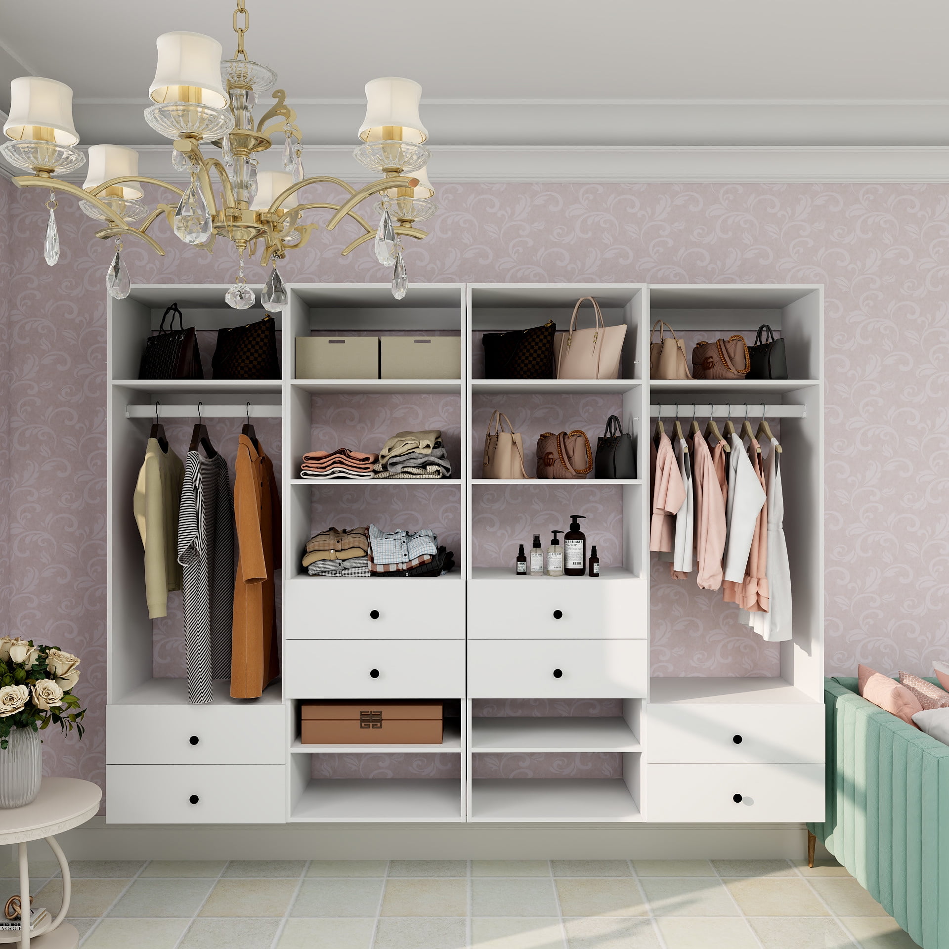 ModMakers Wood Closet Organizer and Storage System, Modular Closet ...