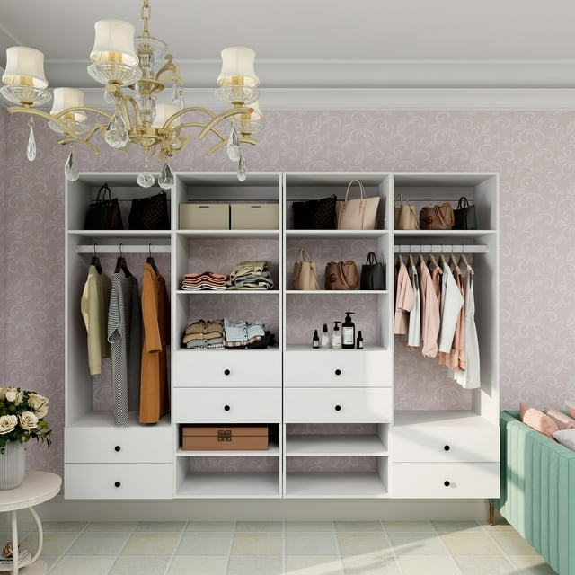 ModMakers Wood Closet Organizer and Storage System, Modular Closet ...