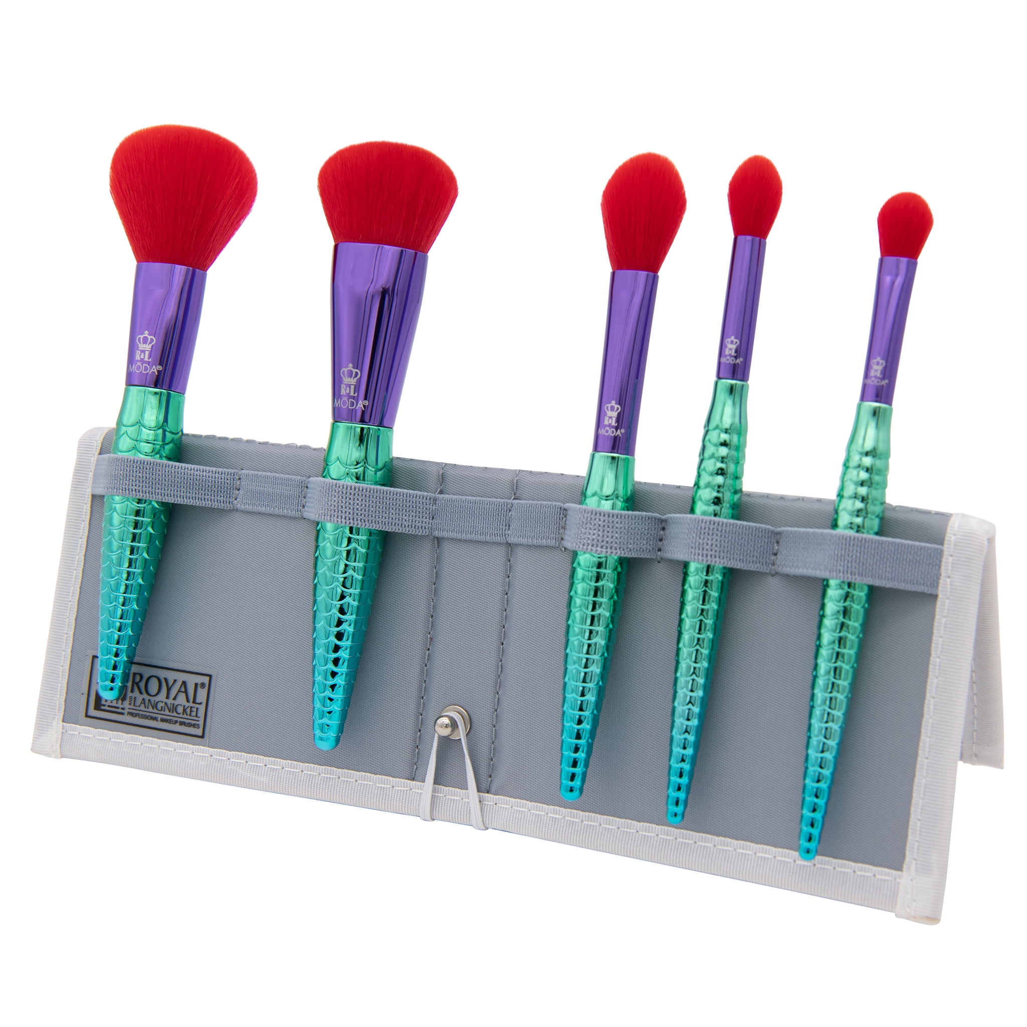Moda Brush Mythical Sweet Siren 6pc Travel Sized Makeup Brush Set with ...