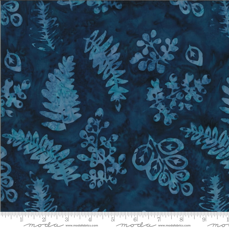Moda Fabrics Malibu Batiks Forest Ferns Nightfall - Walmart.com