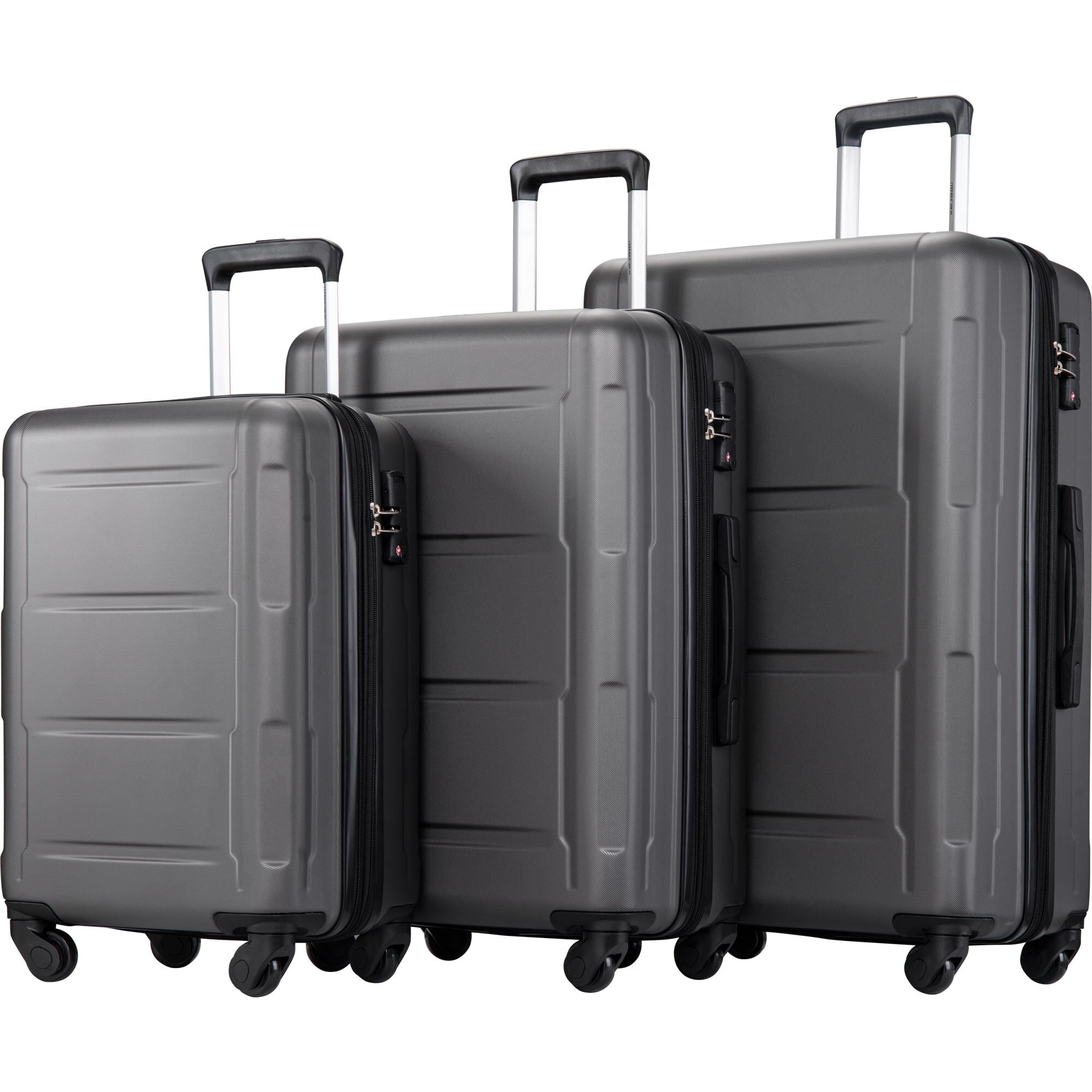 Moda Furnishings Moda Expanable Spinner Wheel 3-Piece Luggage Set ABS ...