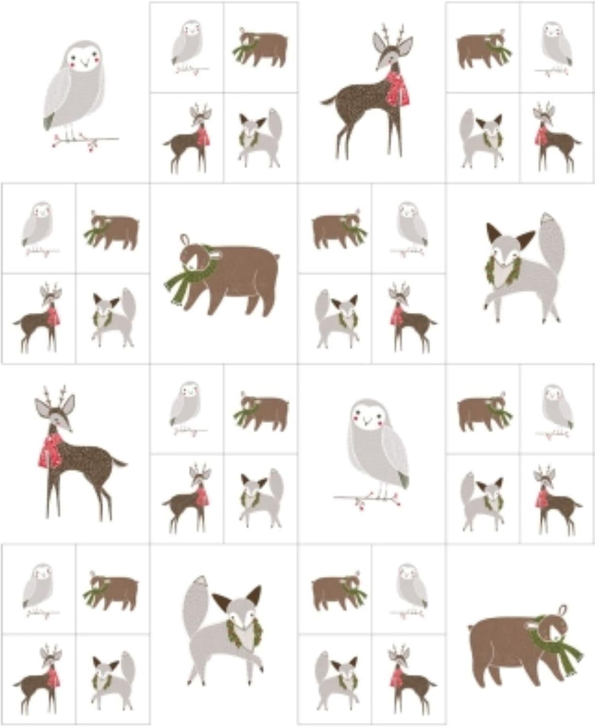 Moda Merriment by Gingiber 48271 11 Critters Galore 26" Panel - Walmart.com