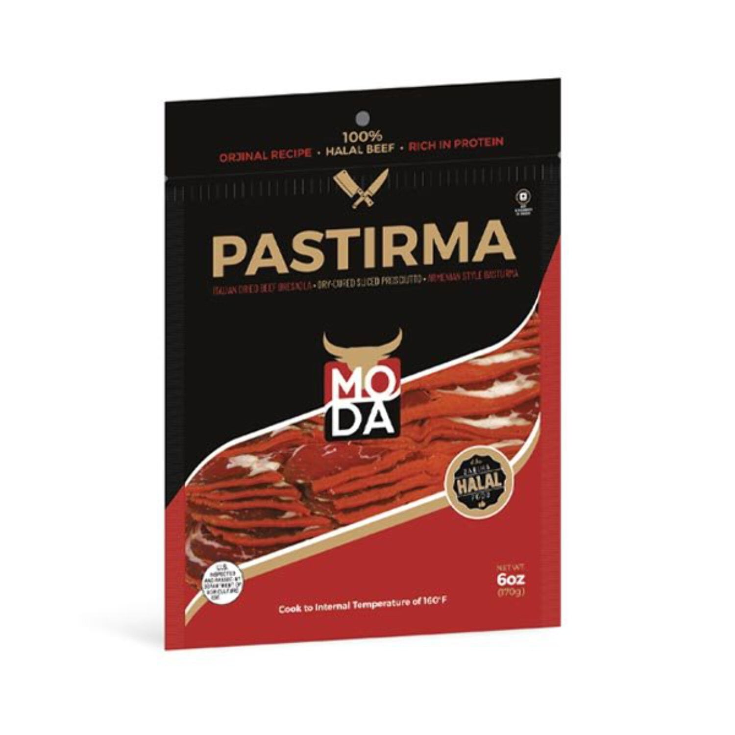 Moda Pastirma, Cured Dried Beef, Pre-Sliced, 6oz (170g) - Walmart.com