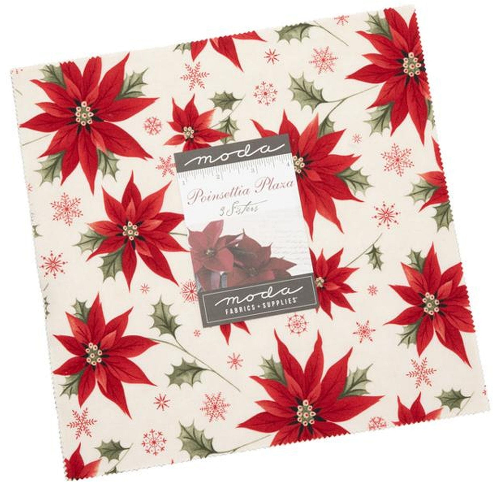 Moda Poinsettia Plaza Layer Cake 42 Precut 10" Quilt Fabric Squares ...