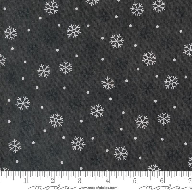 Moda Woodland Winter Snowflakes 56097-17 Charcoal Black Fabric by The ...