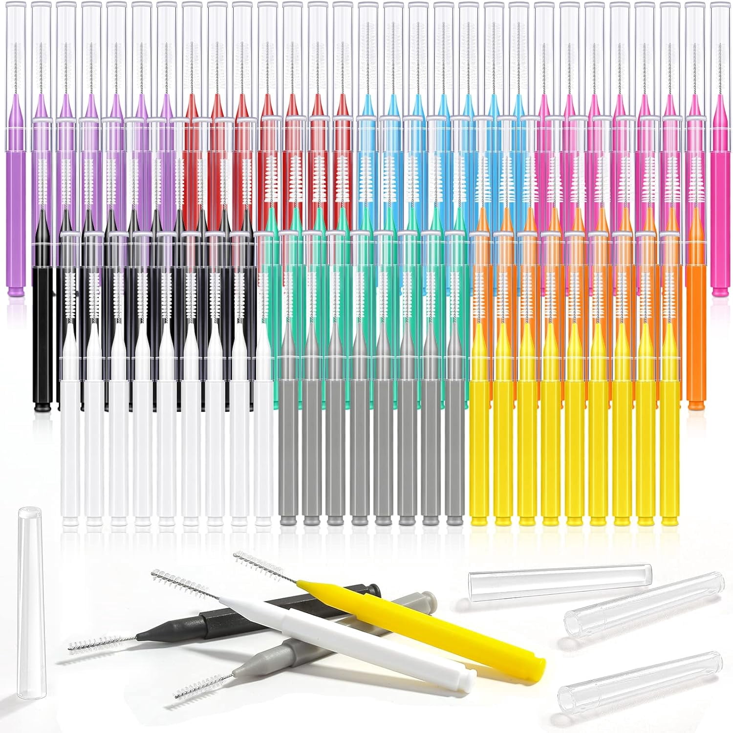 Modacraft 120Pcs Interdental Brush 6 Sizes Braces Brush Toothpicks with ...
