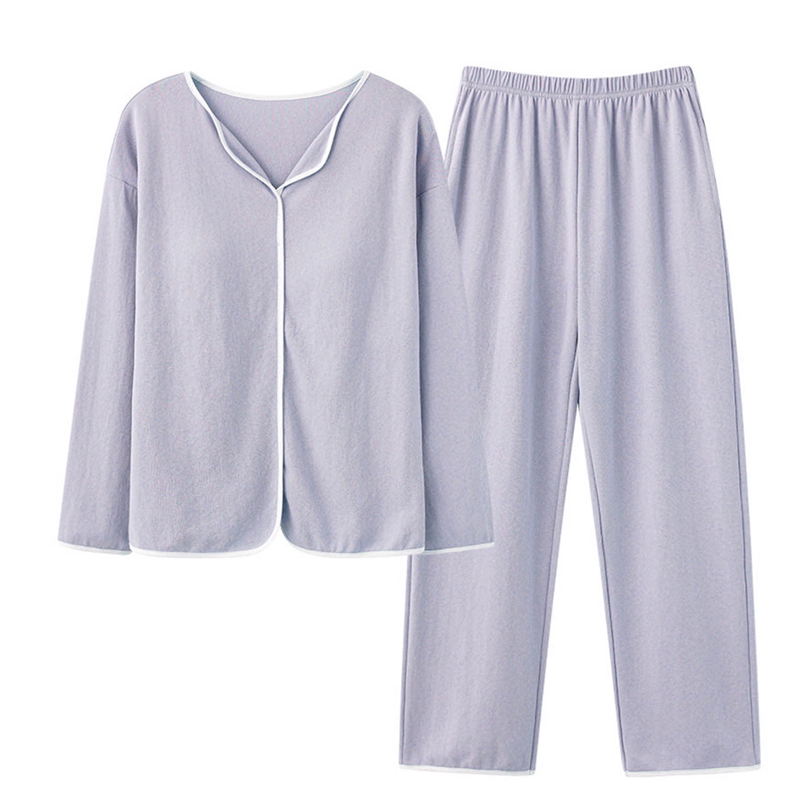 Modal Pajamas Sets for Women Casual Long Sleeve Built in Bras Tops and ...