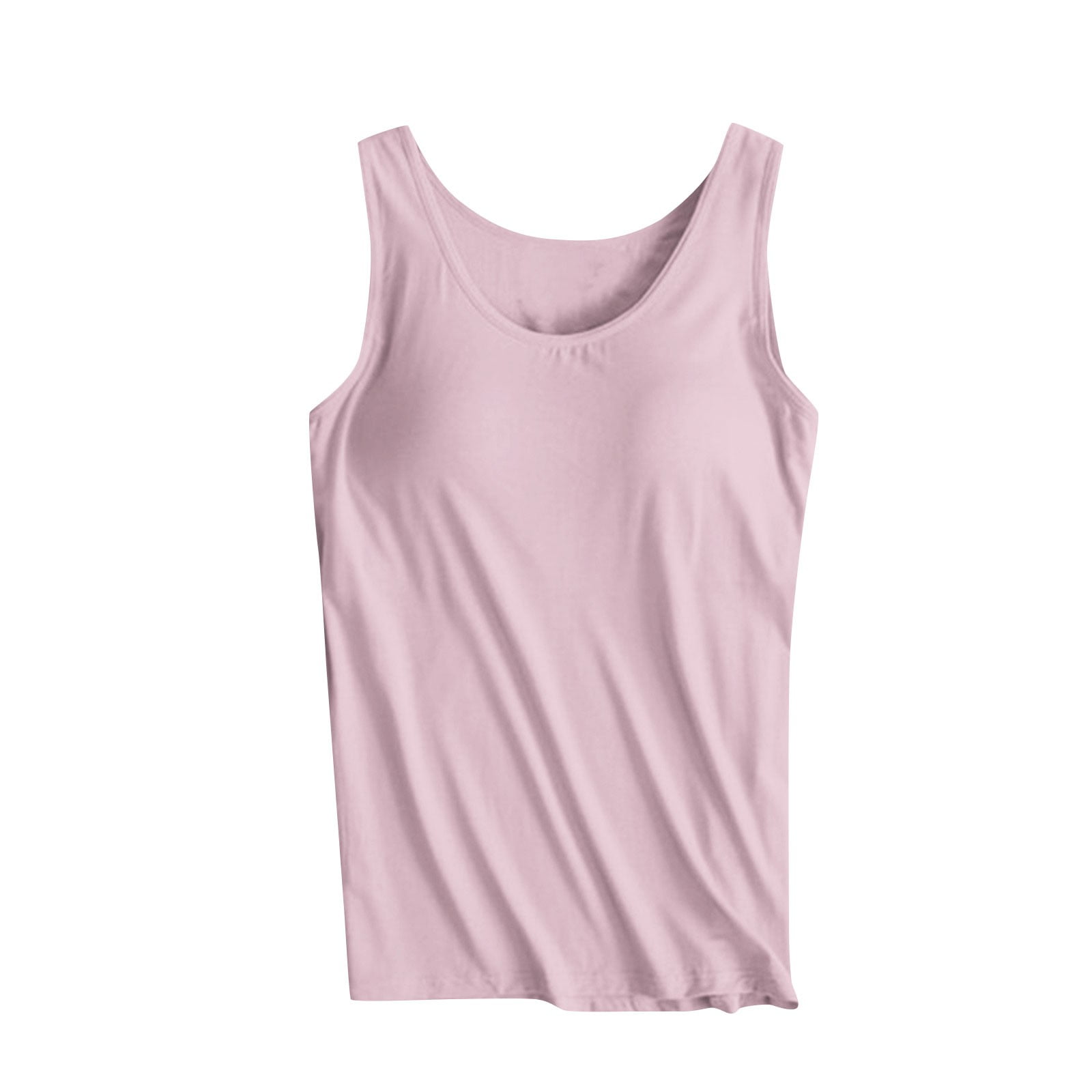 Modal Tank Tops for Women 2025 Cami Shirt with Built in Bras Stretchy ...