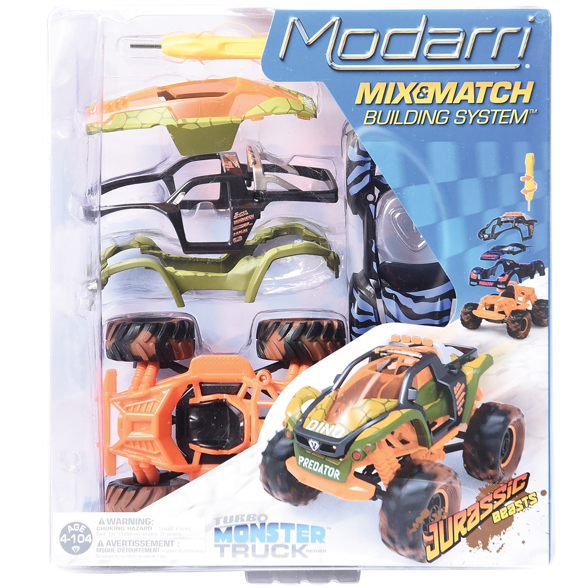 Modarri: Jurassic Beasts Turbo Monster Truck - DIY Design & Build Toy ...