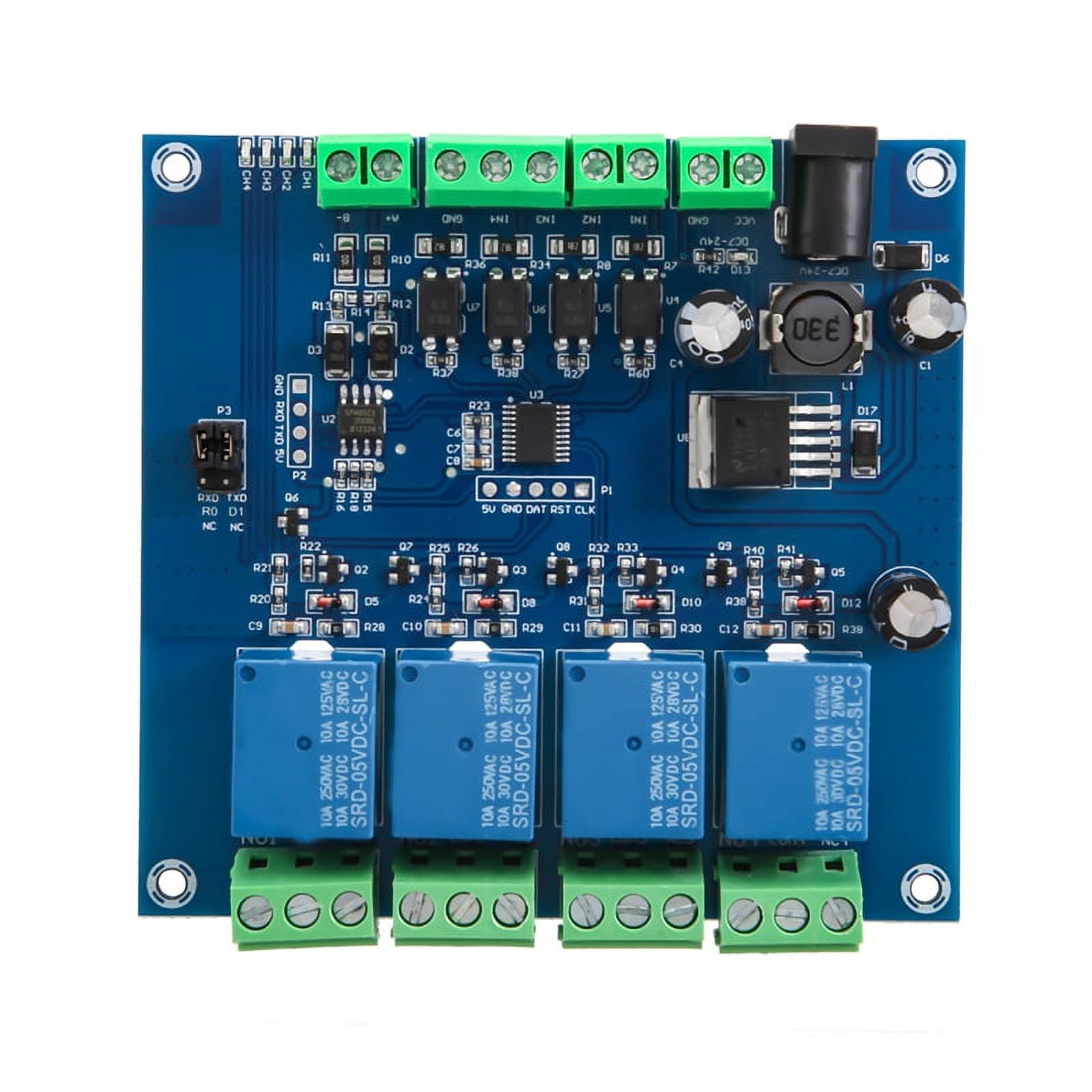 Modbus RTU 4 Way Relay Module 7-24V Relay Module Switch RS485/TTL Input ...