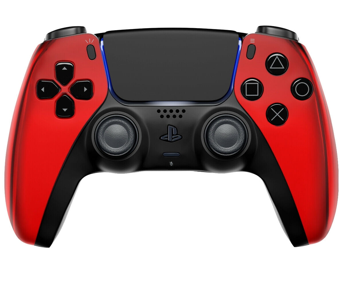 ModdedZone CHROME RED Custom UN-Modded Controller Unique Design for PS5 ...