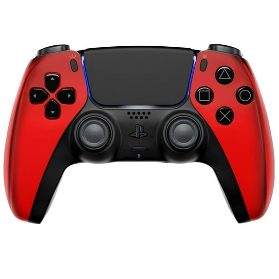ModdedZone CHROME RED Custom UN-Modded Controller Unique Design for PS5 ...