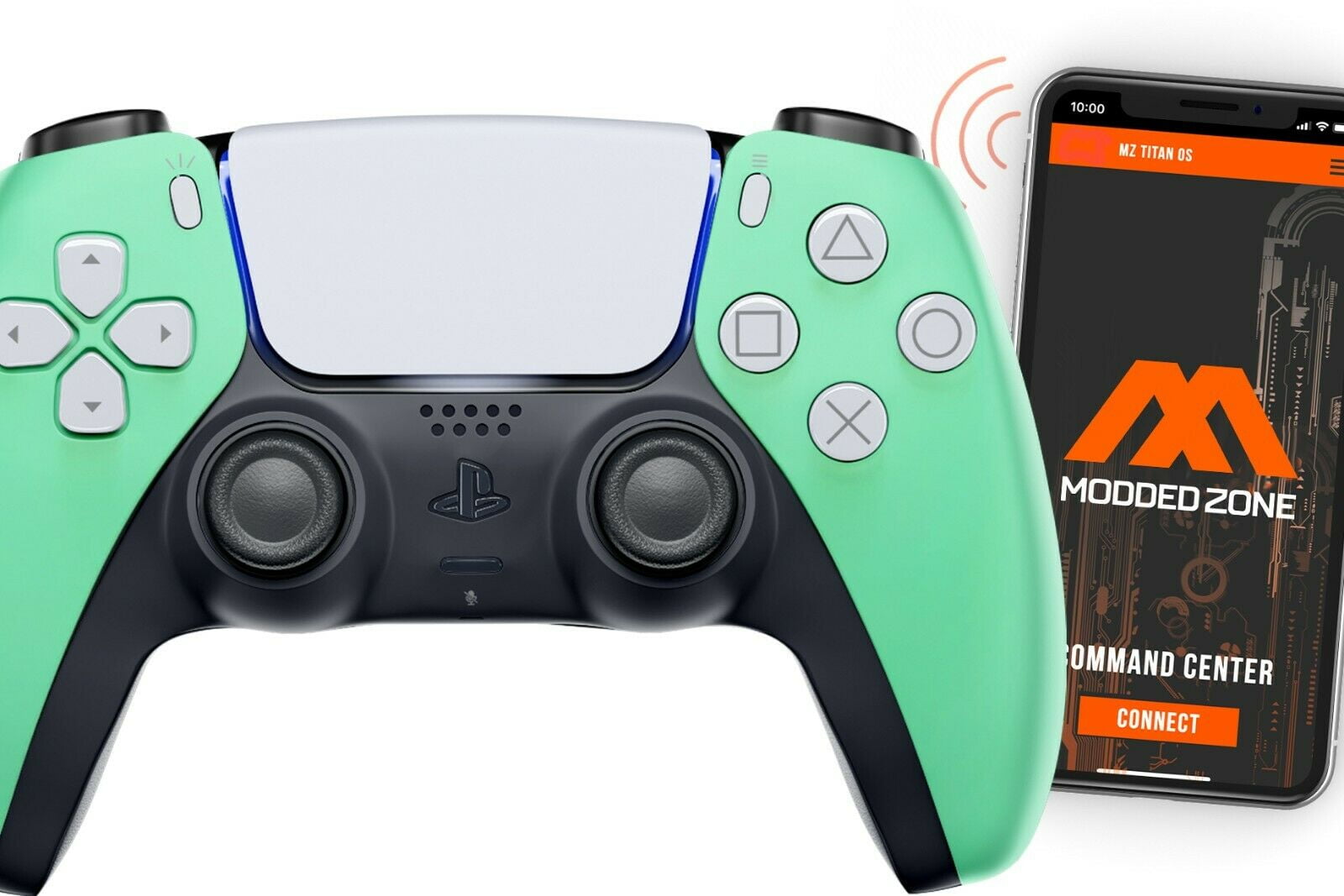 ModdedZone MINT GREEN Smart Rapid Fire Custom Modded Controller for PS5 ...