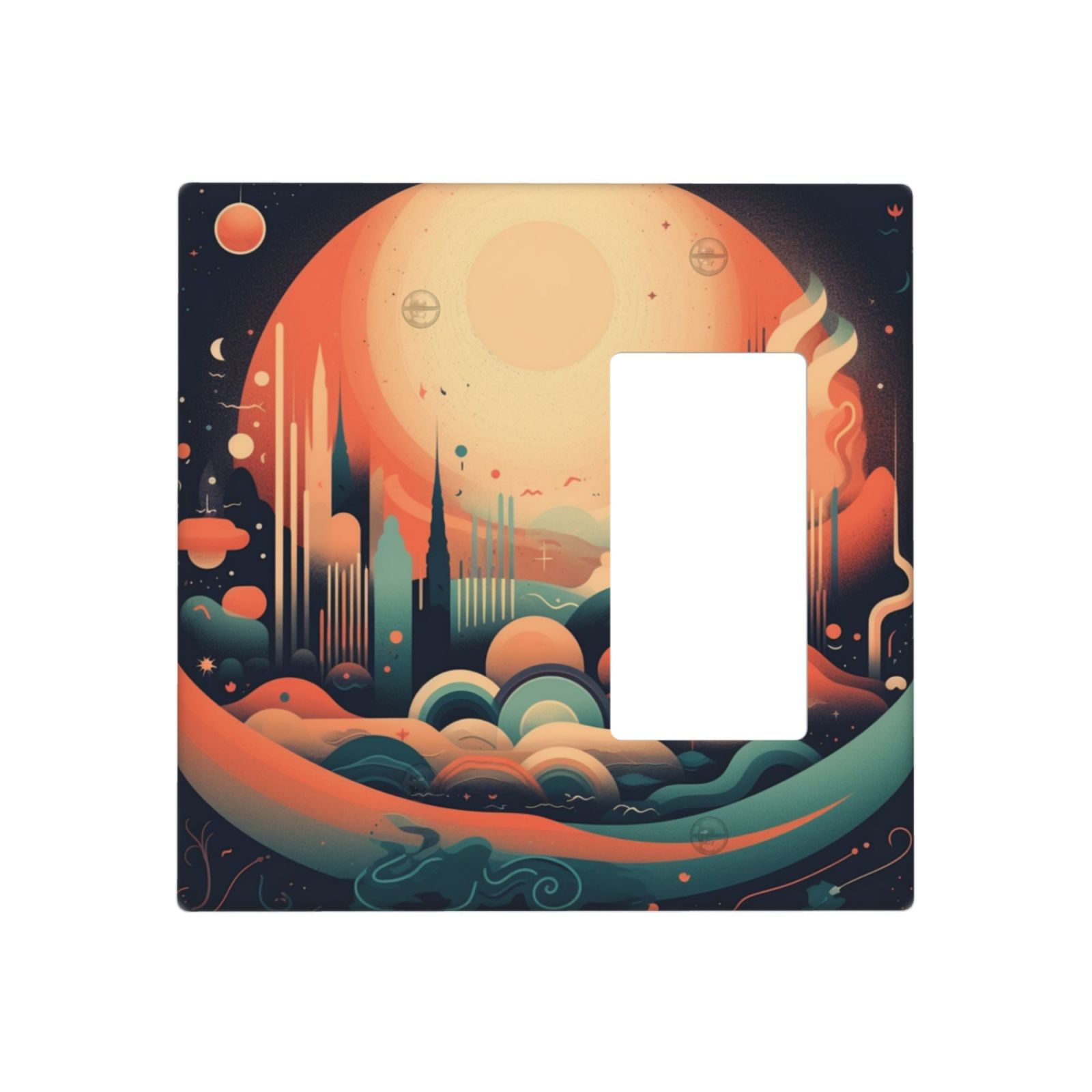 Moddy Illustration Switch Cover Decorative Wall Plate / 2-Gang 1-Decor ...