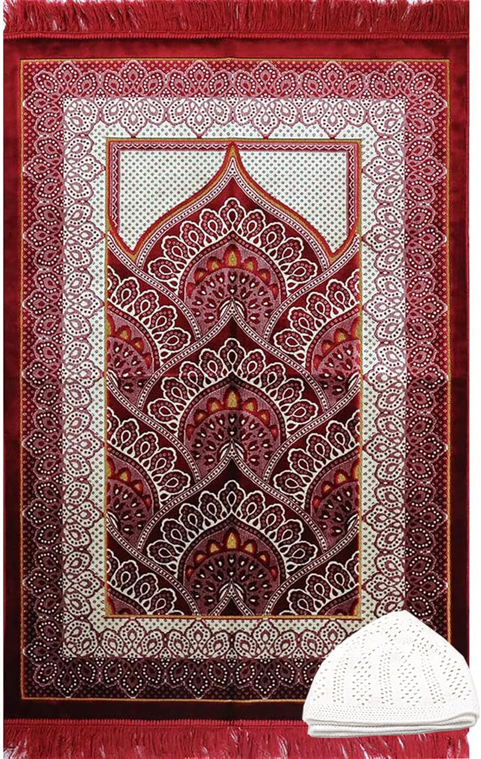 Modefa Islamic Prayer Rug Large Wide Velvet - Muslim Janamaz Sajada ...