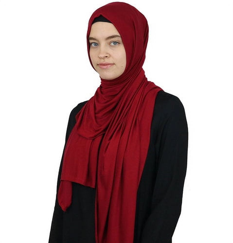 Modefa Premium Jersey Hijab Shawl - (Dark Red) - Walmart.com