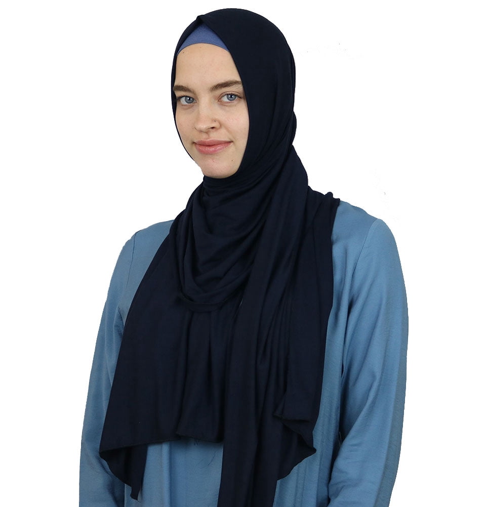 Modefa Premium Jersey Hijab Shawl - (Navy Blue) - Walmart.com