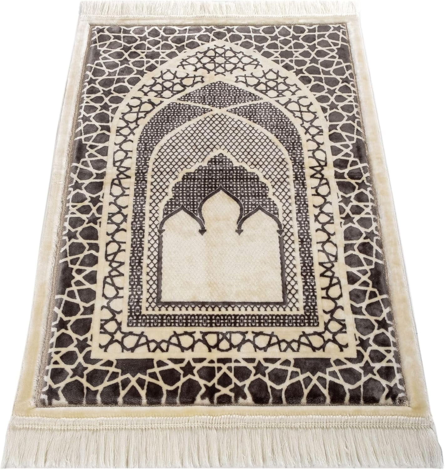 Modefa Turkish Islamic Prayer Mat - Velvet Janamaz - Intricate Praying ...