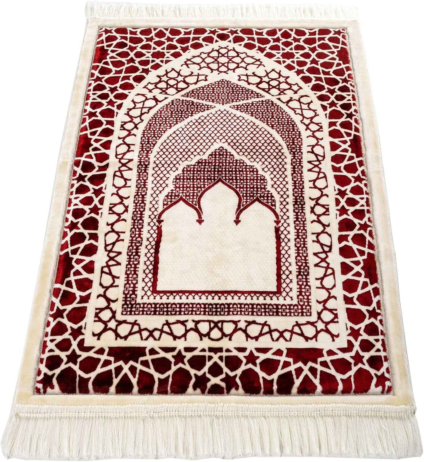 Modefa Turkish Islamic Prayer Mat - Velvet Janamaz - Intricate Praying Rug Ramadan Eid Gift ...