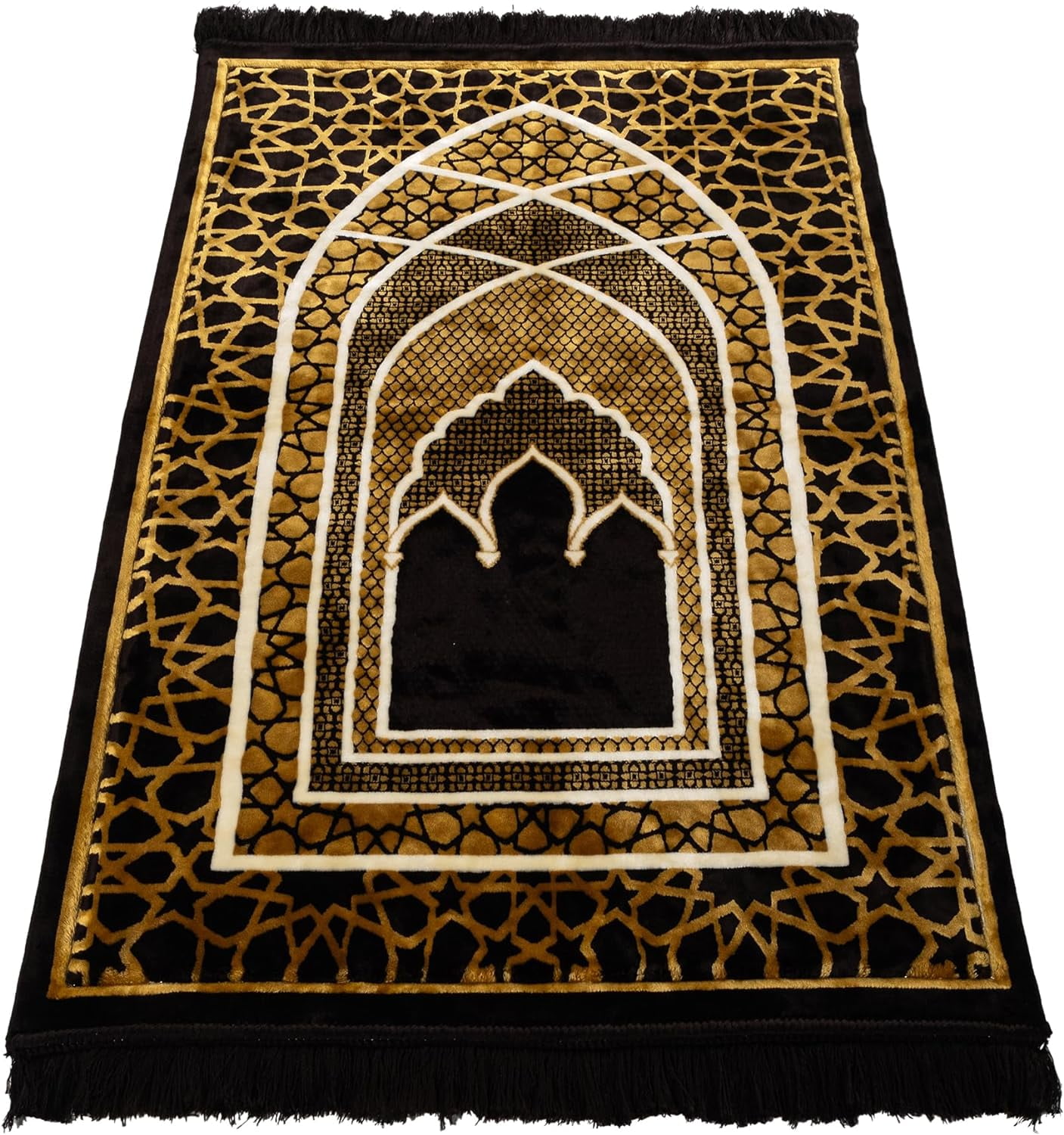 Modefa Turkish Islamic Prayer Rug - Comfortable Muslim Praying Mat for Men & Women - Soft Velvet ...