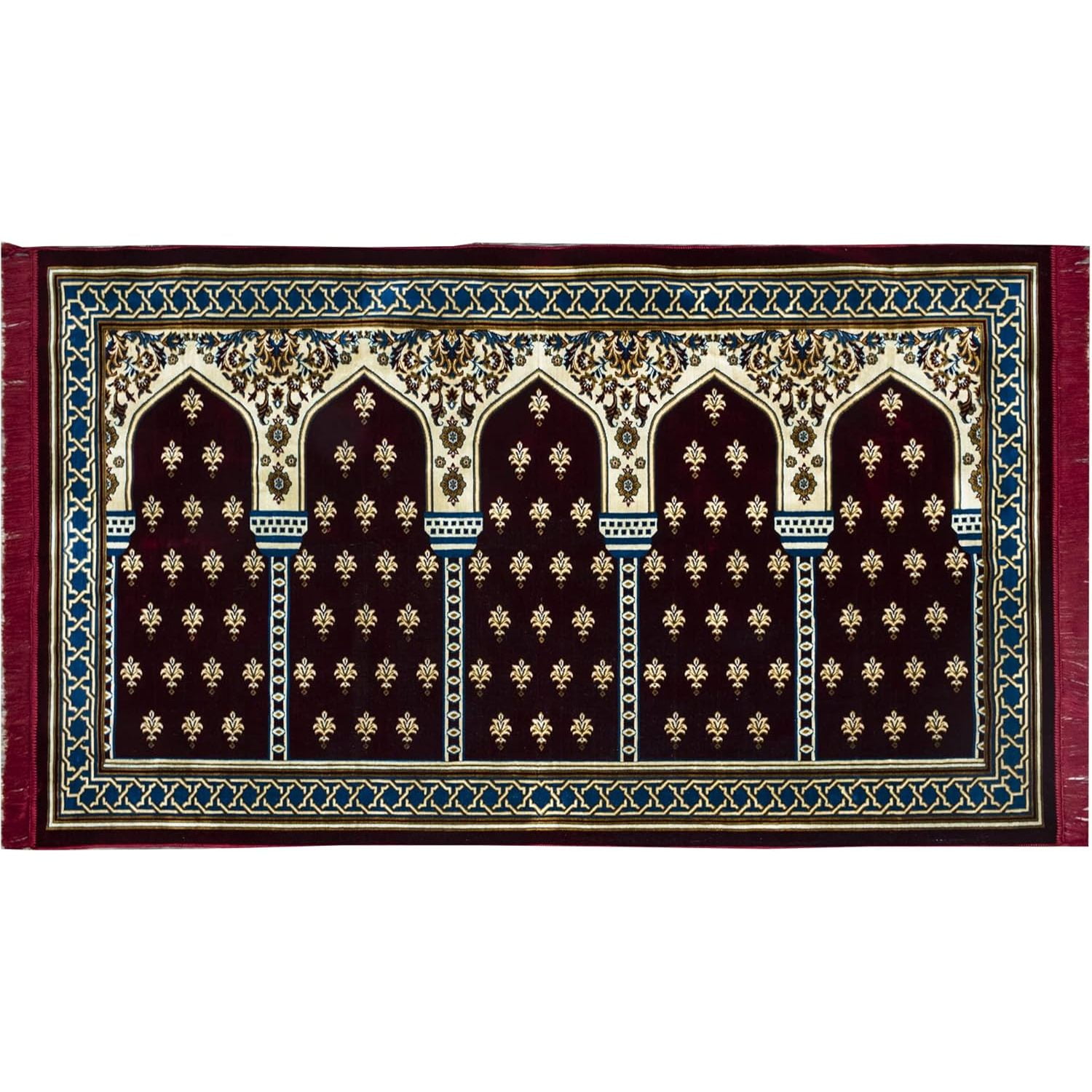 Modefa Turkish Islamic Prayer Rug - Multi Person Janamaz Sajada for Family or Mosque - Large ...