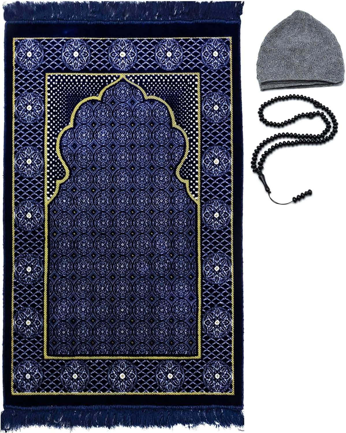 Modefa Turkish Islamic Prayer Rug - Muslim Janamaz Sajada - Plush ...