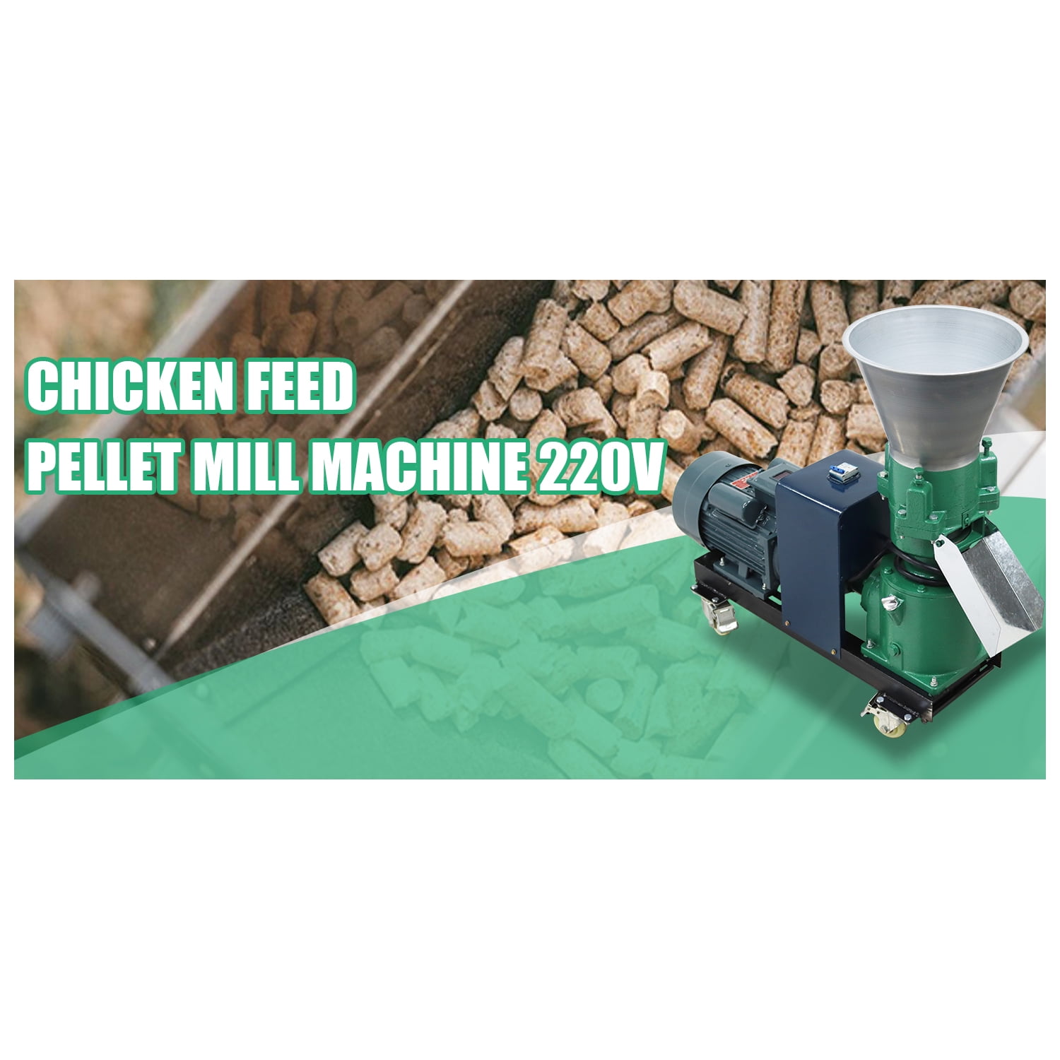 Model 160 Chicken Feed Pellet Mill Machine 4MM Pressure Plate 220V 4 ...