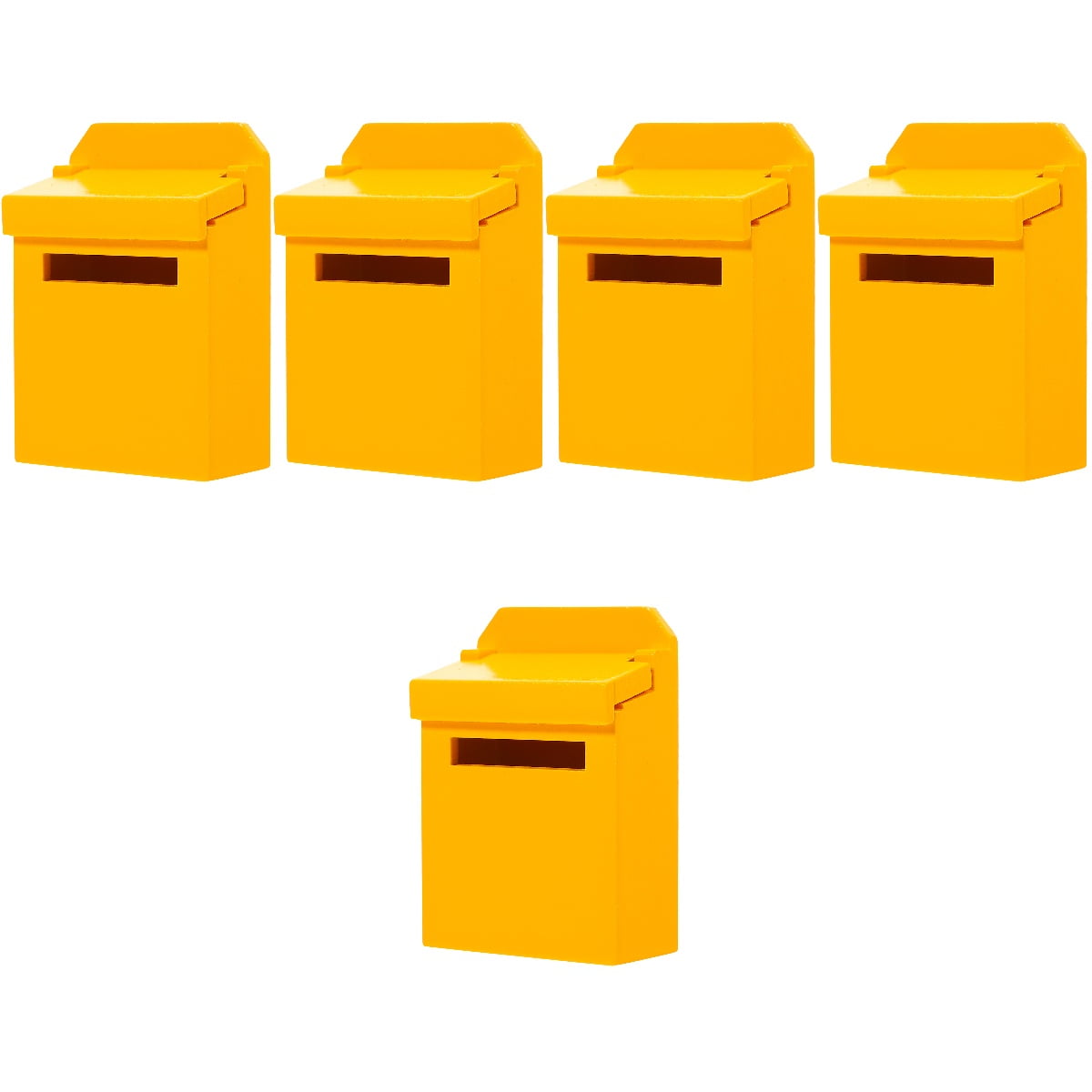Model 5 Pieces Mini Mailboxes for Kids Funny Garden Decor Wooden ...