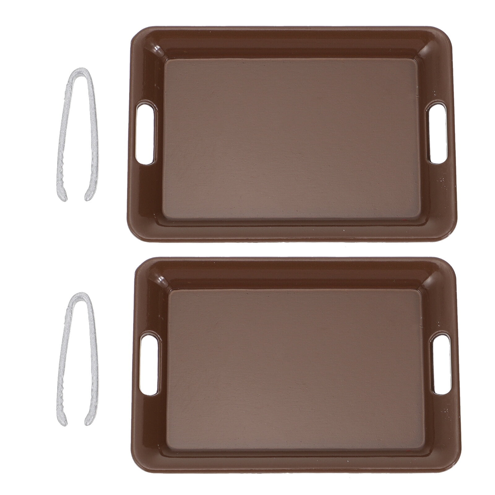 Model Accessories Kids Food Tray Pretend Play Toys Child 2 Sets Bread ...