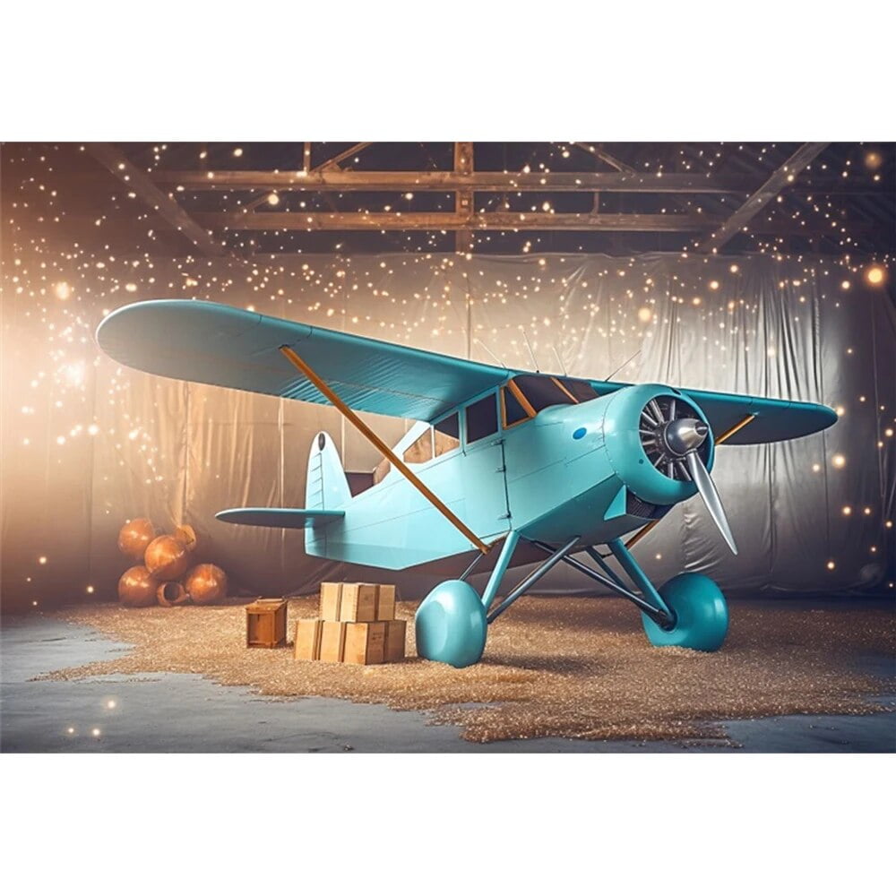 Model Airplane Backdrop Sky Gliding Landing Vintage Log Cabin Pilot ...