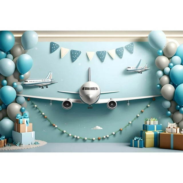 Model Airplane Backdrop Sky Gliding Landing Vintage Log Cabin Pilot ...