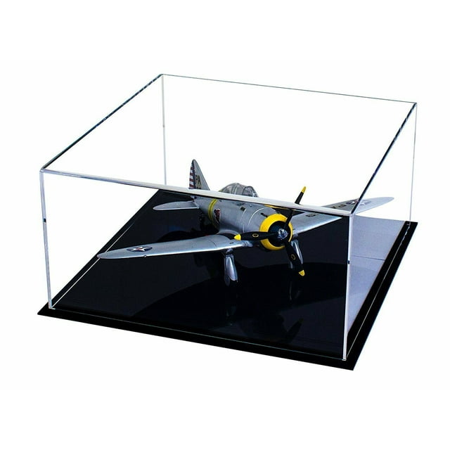 Model Airplane Display Cases - 12X12X6 Clear, Black Base, Table Top ...